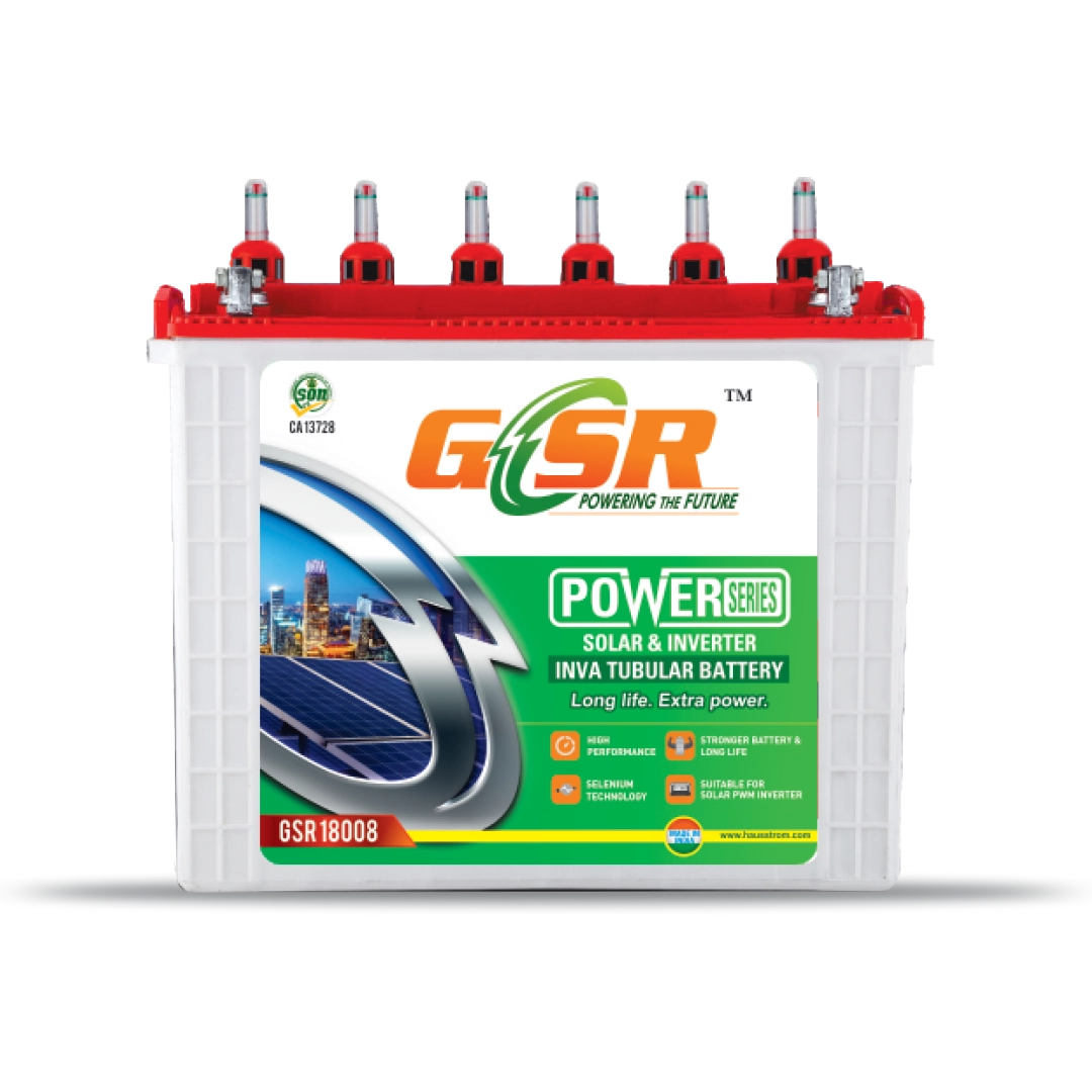 GSR 18008 Tall Tubular Battery | Long-Lasting Inverter Backup